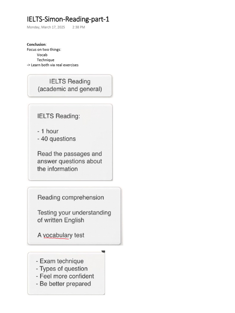 IELTS Simon Reading Part 1 | PDF