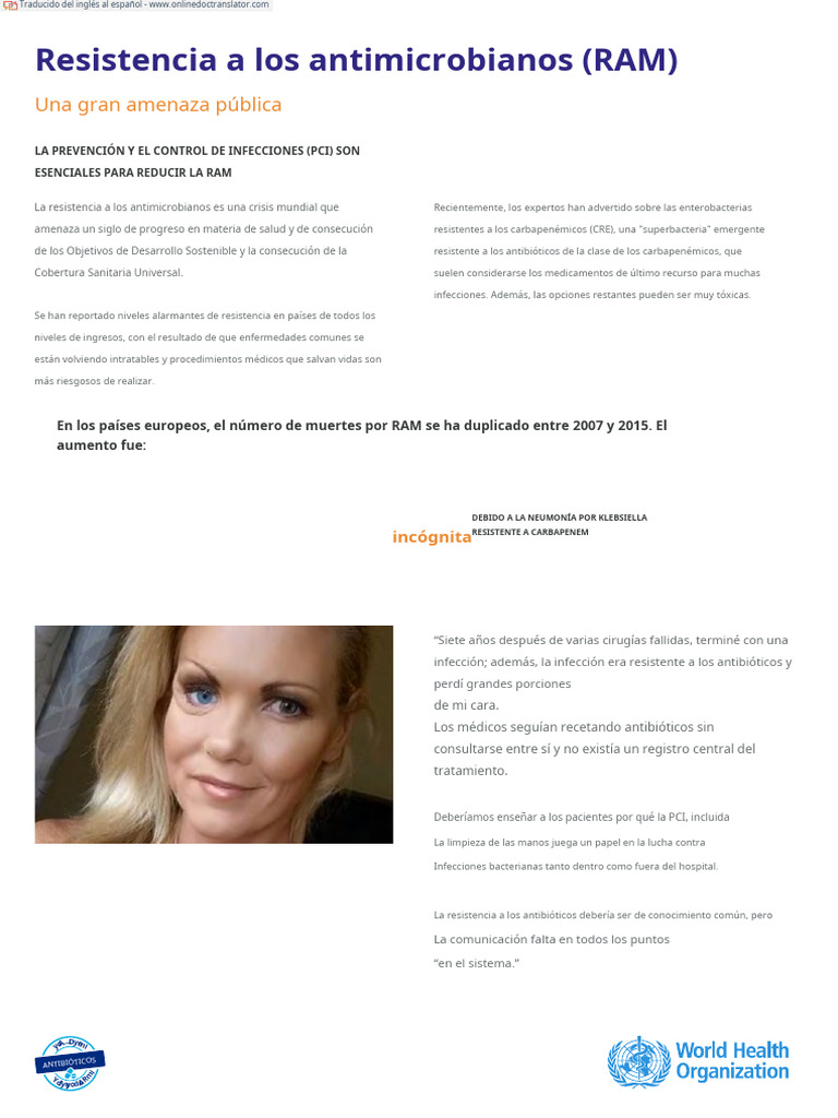 Ipc Amr A4.en - Es | PDF | Resistencia antimicrobiana | Higiene