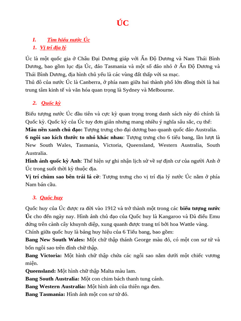 Ndung thuyết trình_Úc | PDF