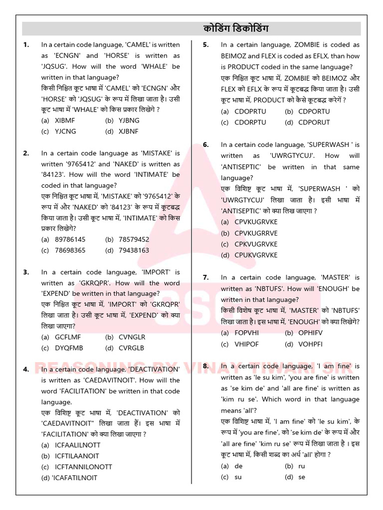 Coding Decoding | PDF | Linguistics | Human Communication