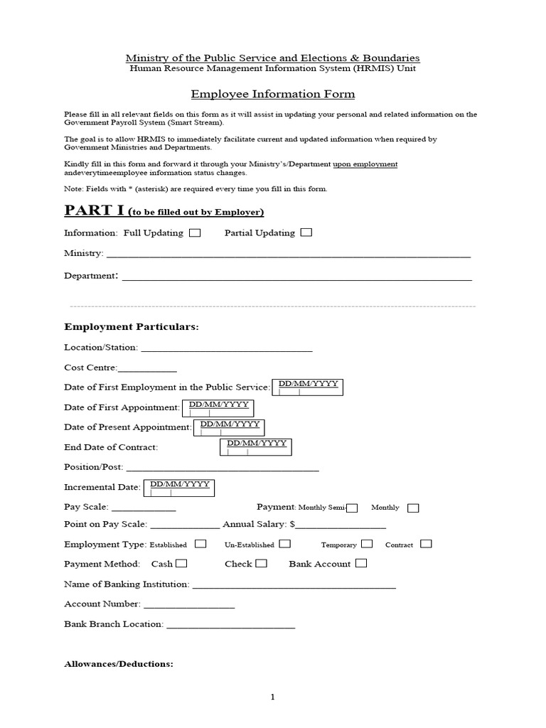 Employee Information Form - 2013 | PDF | Teachers | Payroll