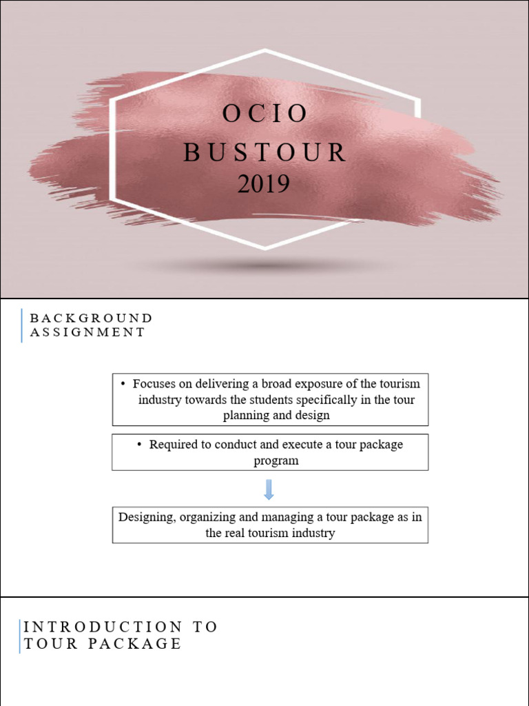 2019 Bus Tour Package Overview | PDF