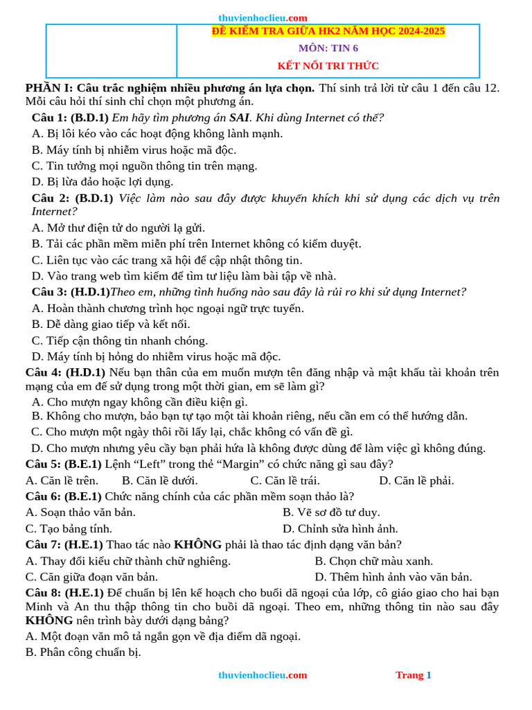 thuvienhoclieu.com-De-kiem-tra-giua-HK2-Tin-6-KNTT-24-25-co-dap-an-ma-tran-dac-ta | PDF