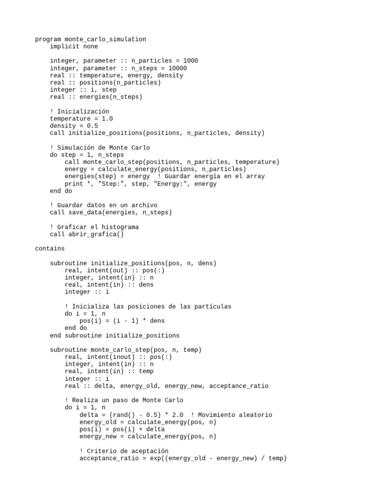 Program Monte Carlo Simulation | PDF | Applied Mathematics | Computing