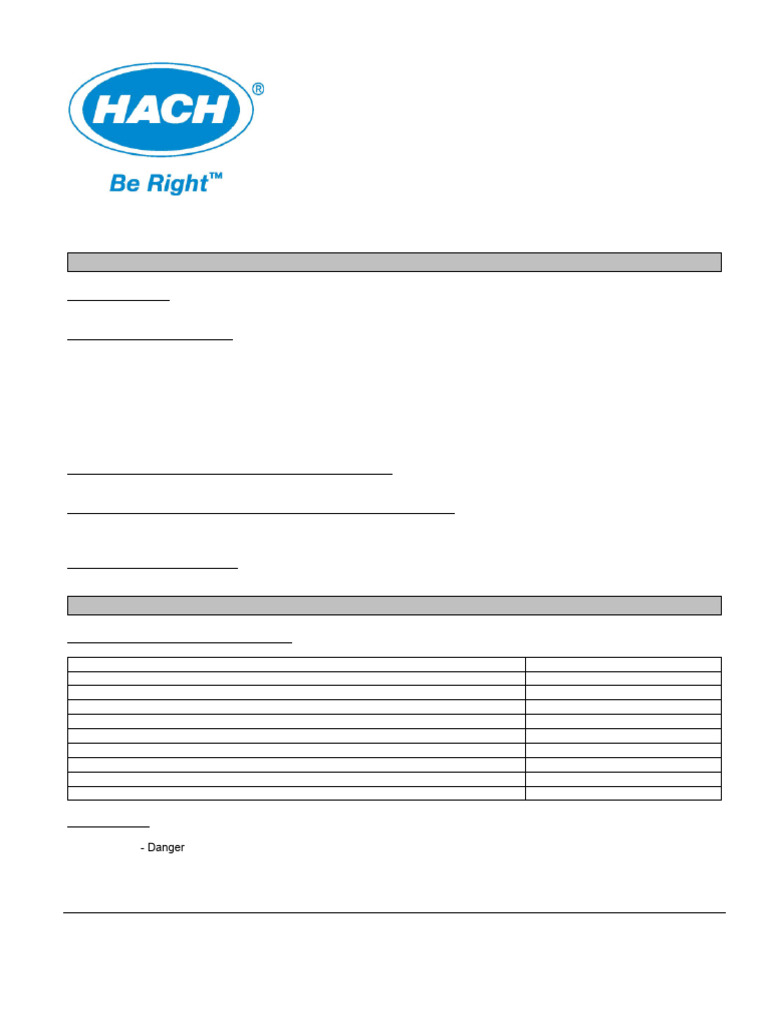 Safety Data Sheet for COD Digestion Solution | PDF | Toxicity ...