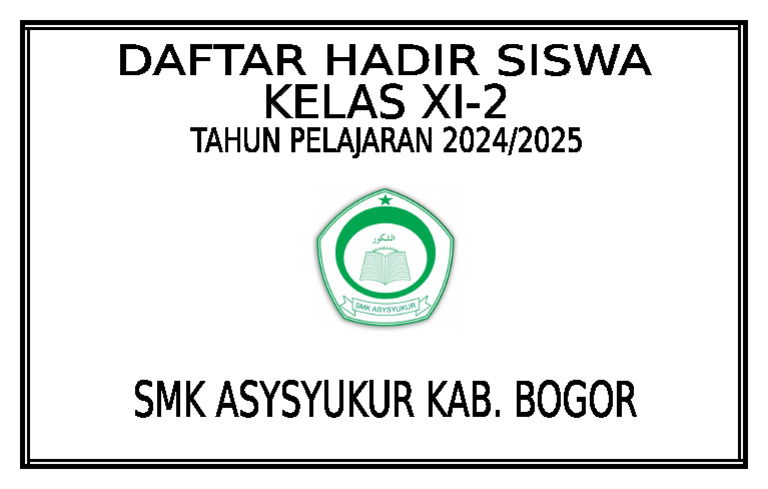 COVER ABSENSI (1) | PDF