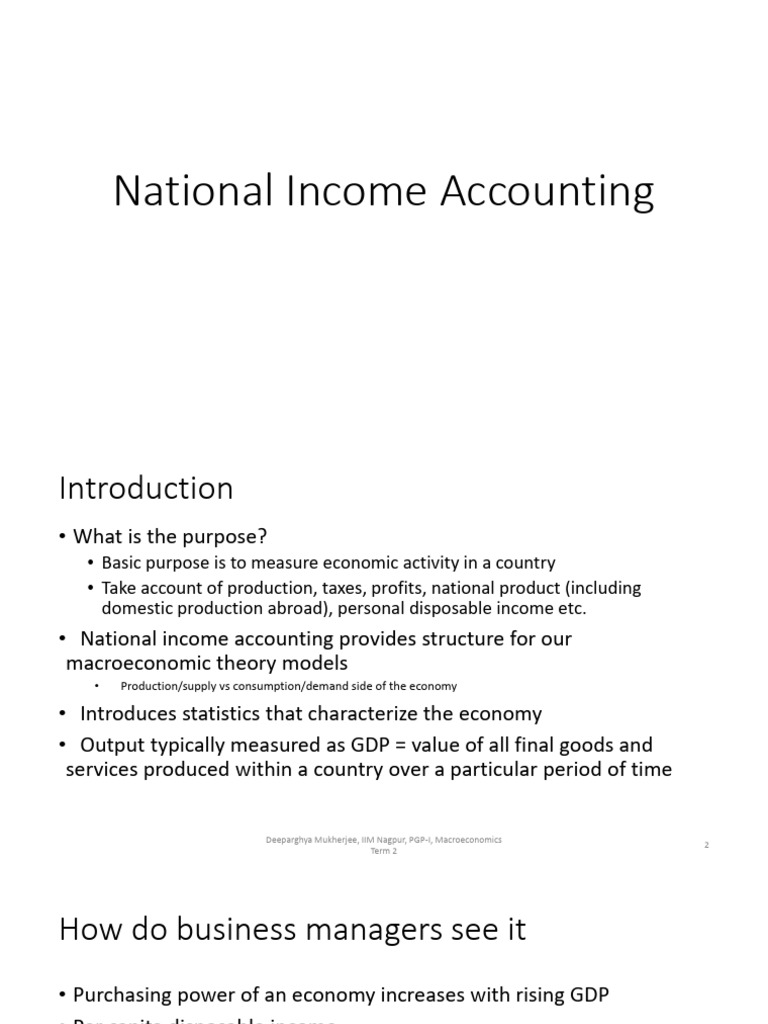 National Income Accounting - Session 2 | PDF | Measures Of National ...