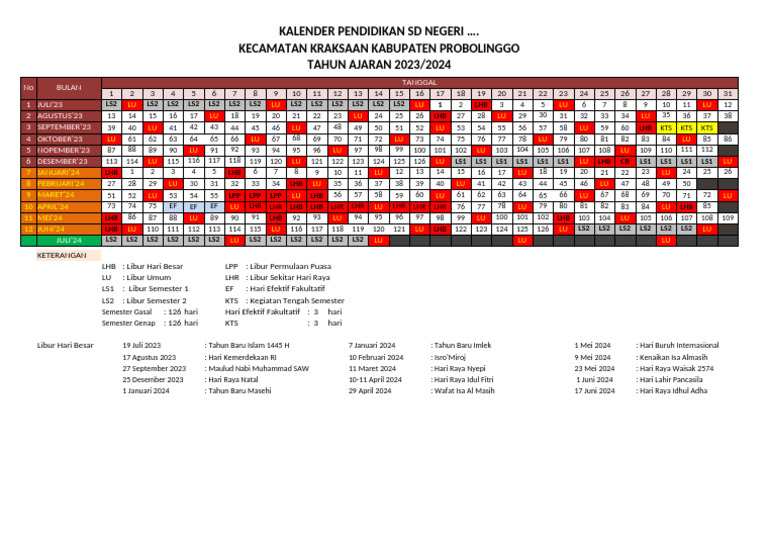 Kaldik 2023-2024 | PDF