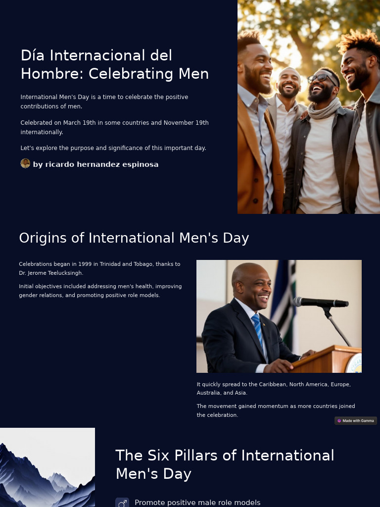 Dia Internacional Del Hombre Celebrating Men | PDF | Social Psychology ...