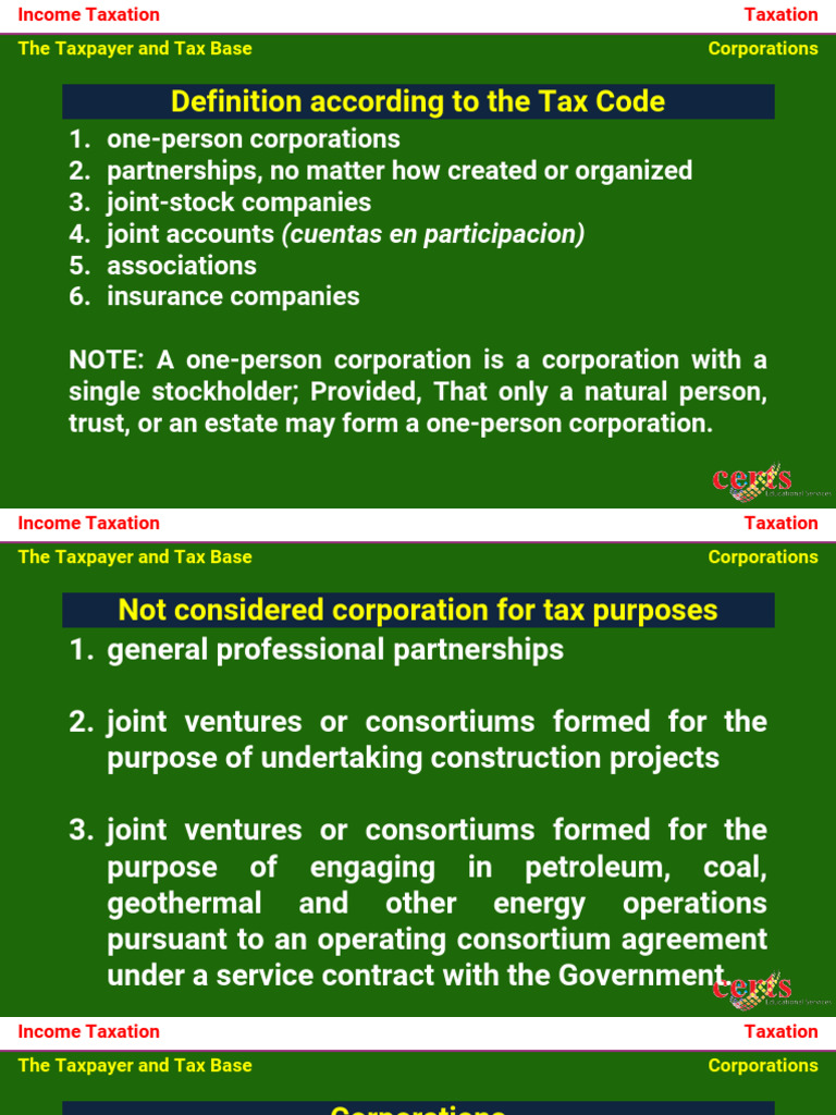 (36) Income Tax_corporations | PDF | Income Tax | Taxes