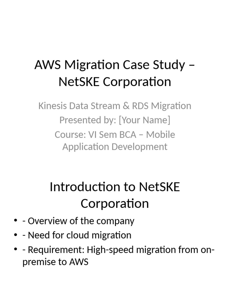 NetSKE AWS Migration Case Study | PDF