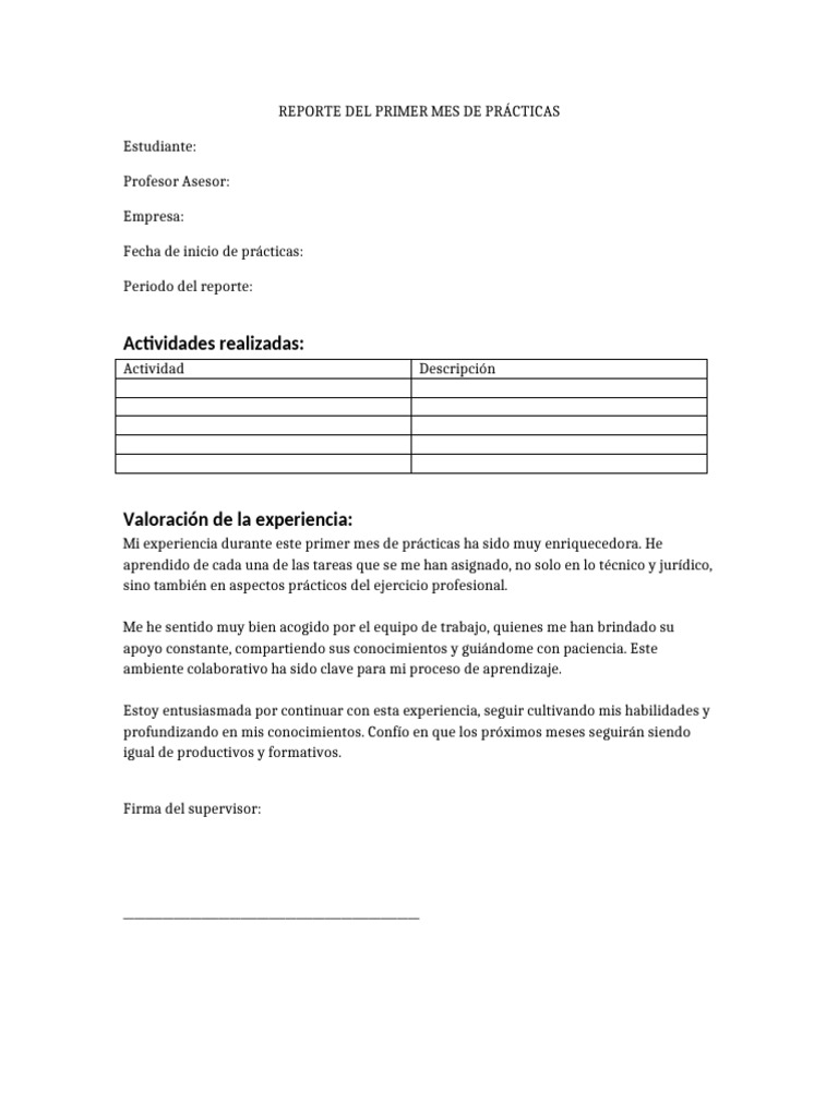 Modelo Reporte | PDF