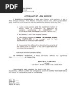Affidavit of Low Income for Scholarship | PDF