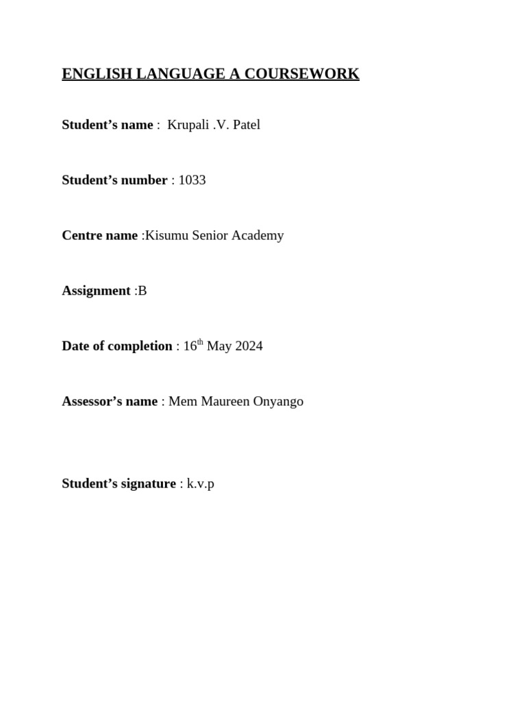 English Language A Coursework | PDF | Dream