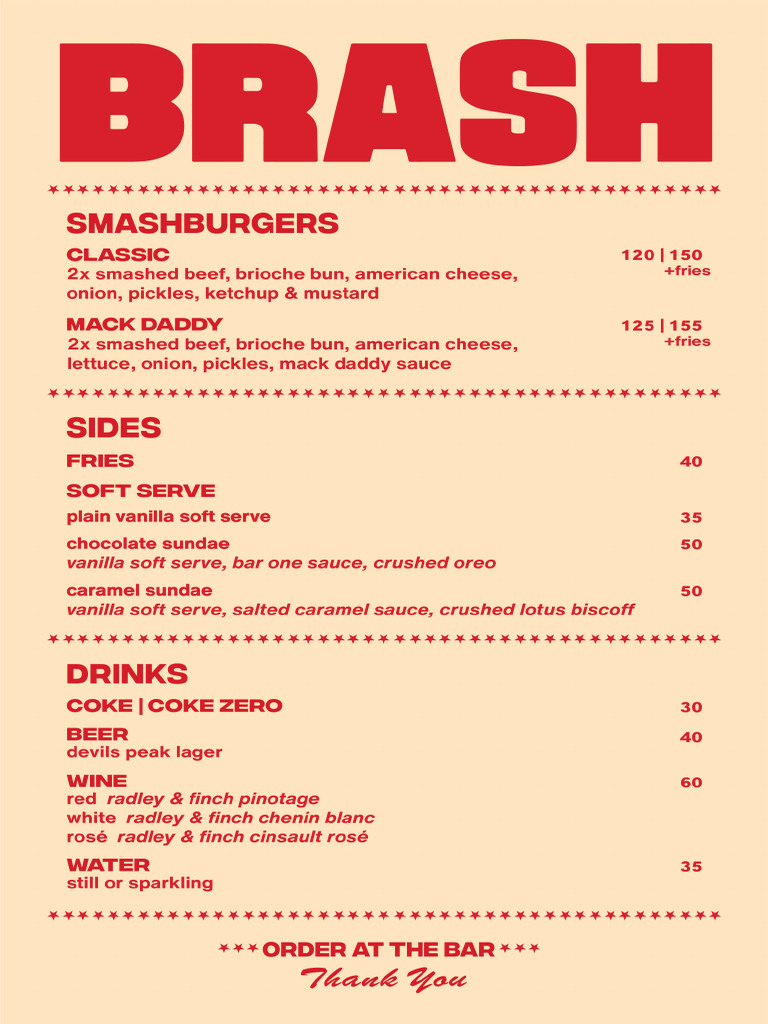 Brash Menu | PDF
