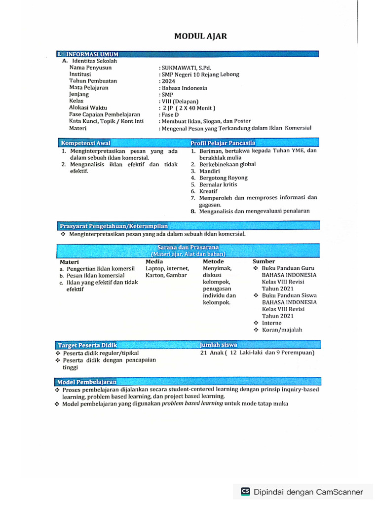 MODUL BI Unggah 2024 | PDF