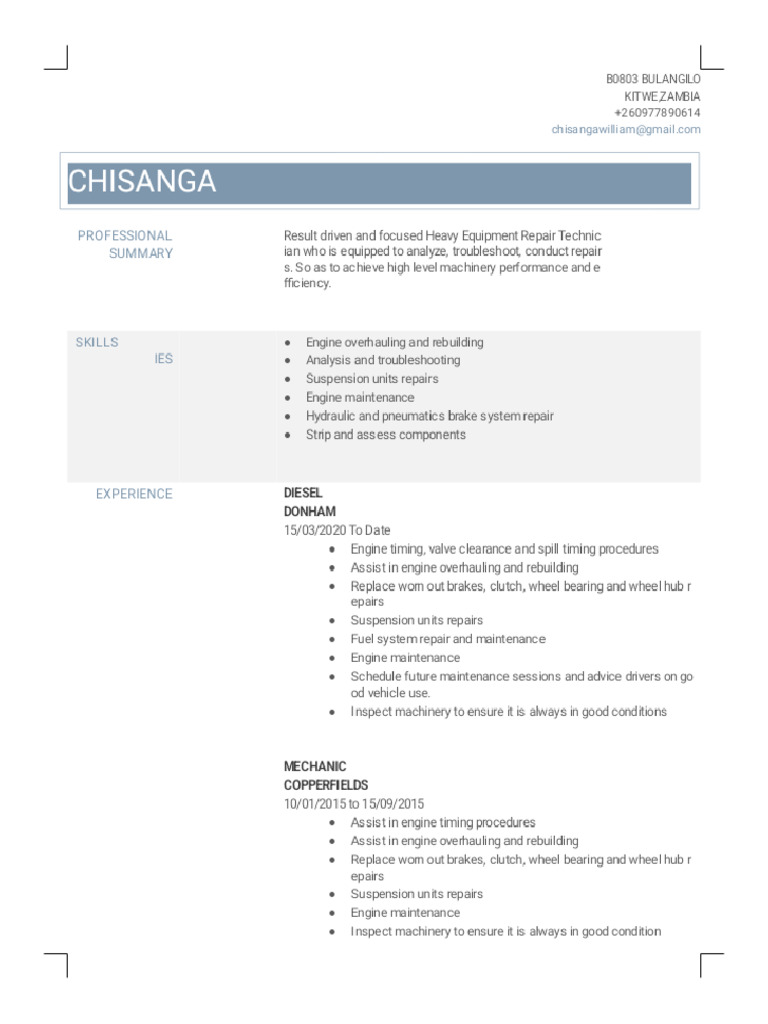 CV WILLIAM - Phoenix | PDF