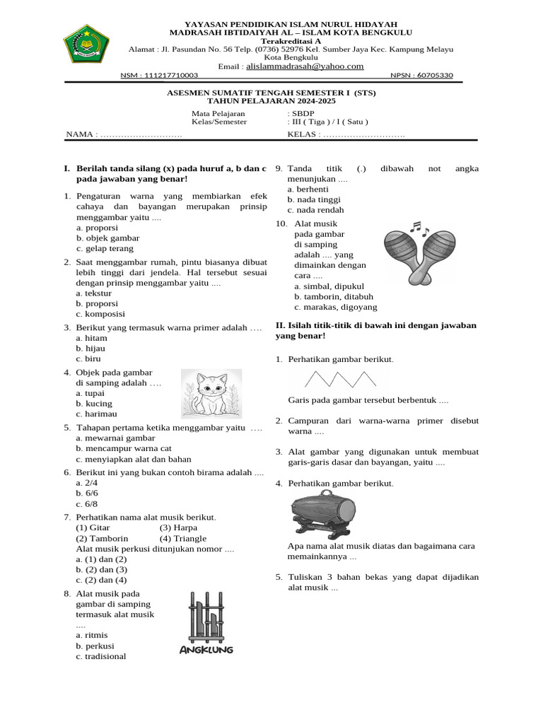 Ulangan SBDP Sts | PDF