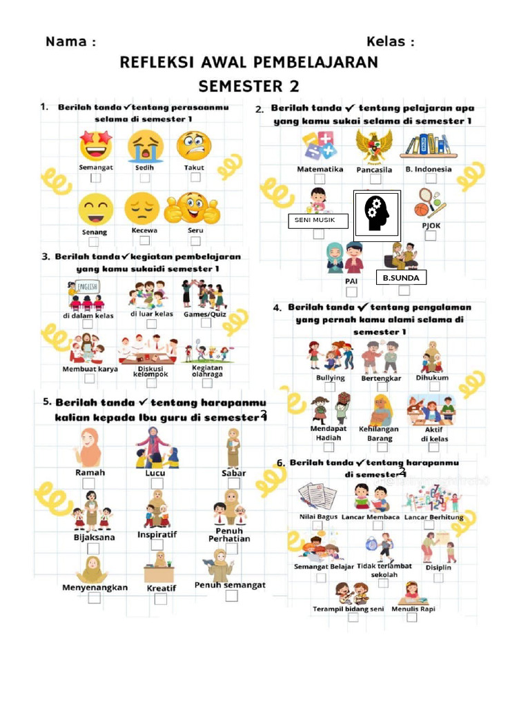 Refleksi Awal Pembelajaran Semester 2 | PDF