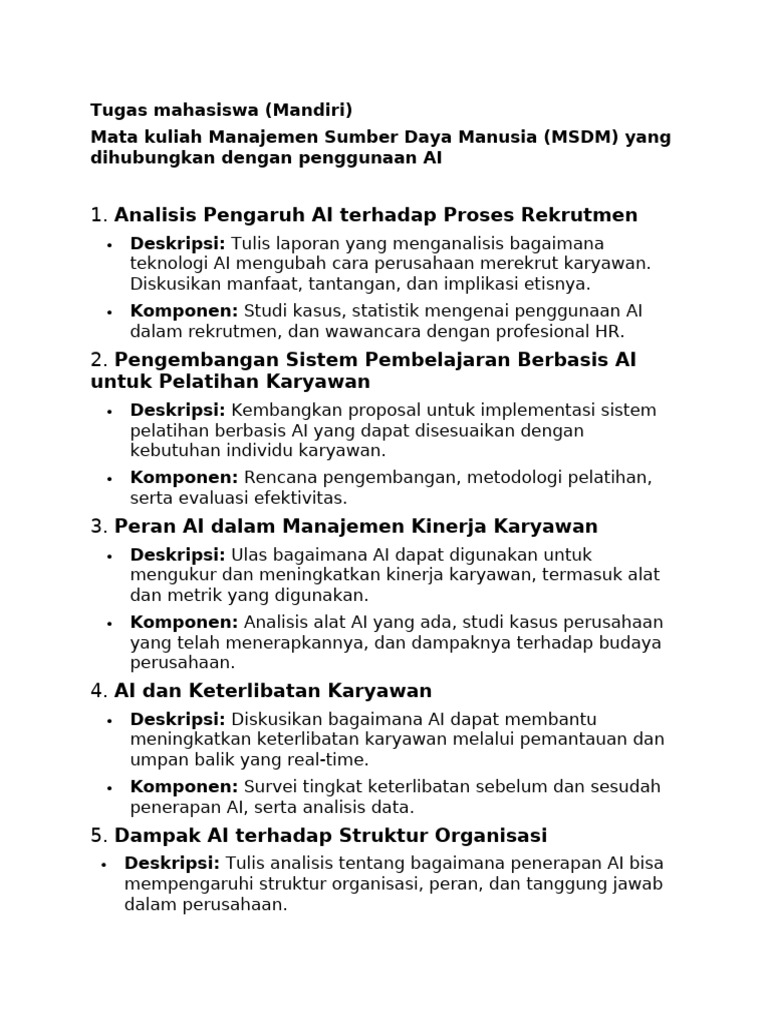 Tugas MSDM Menuju Uas | PDF