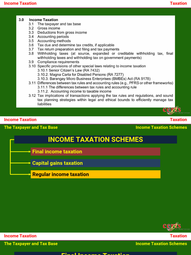 Income Tax - Tax Payer and Tax Base | PDF | Income Tax | Taxes