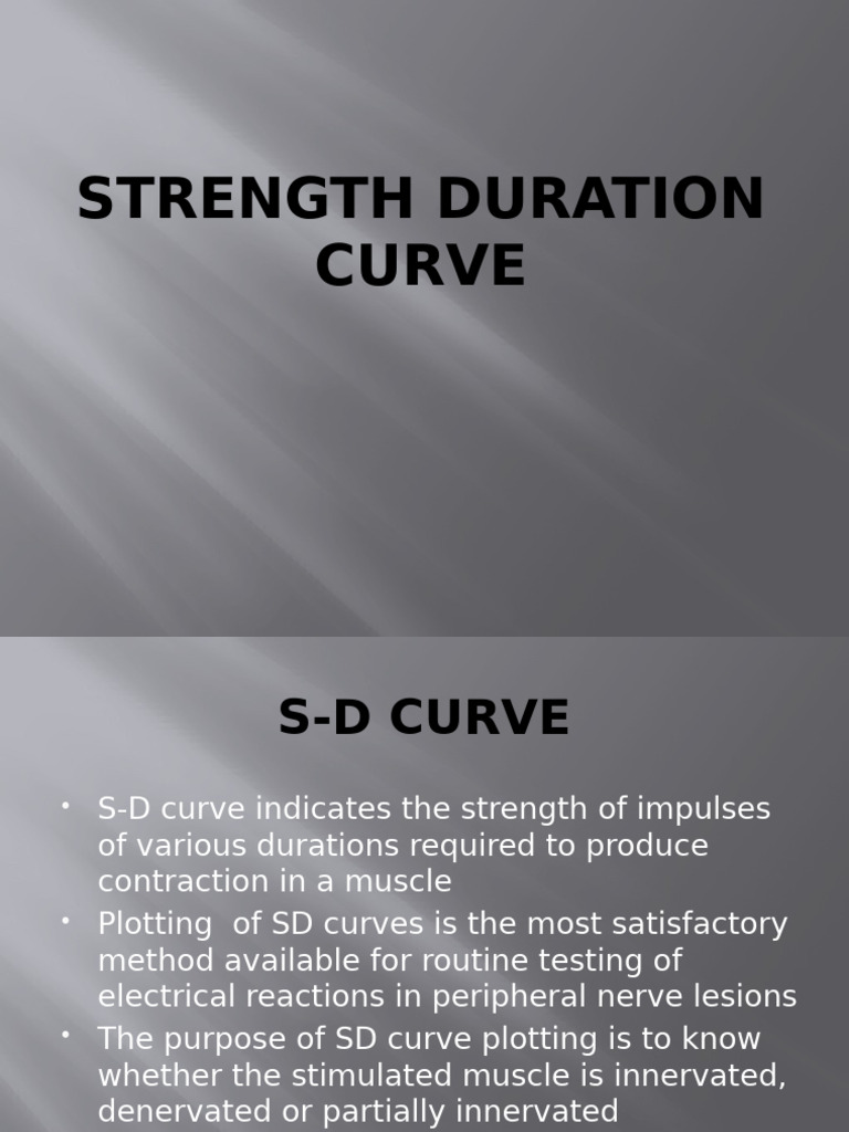 Strength Duration Curve | PDF