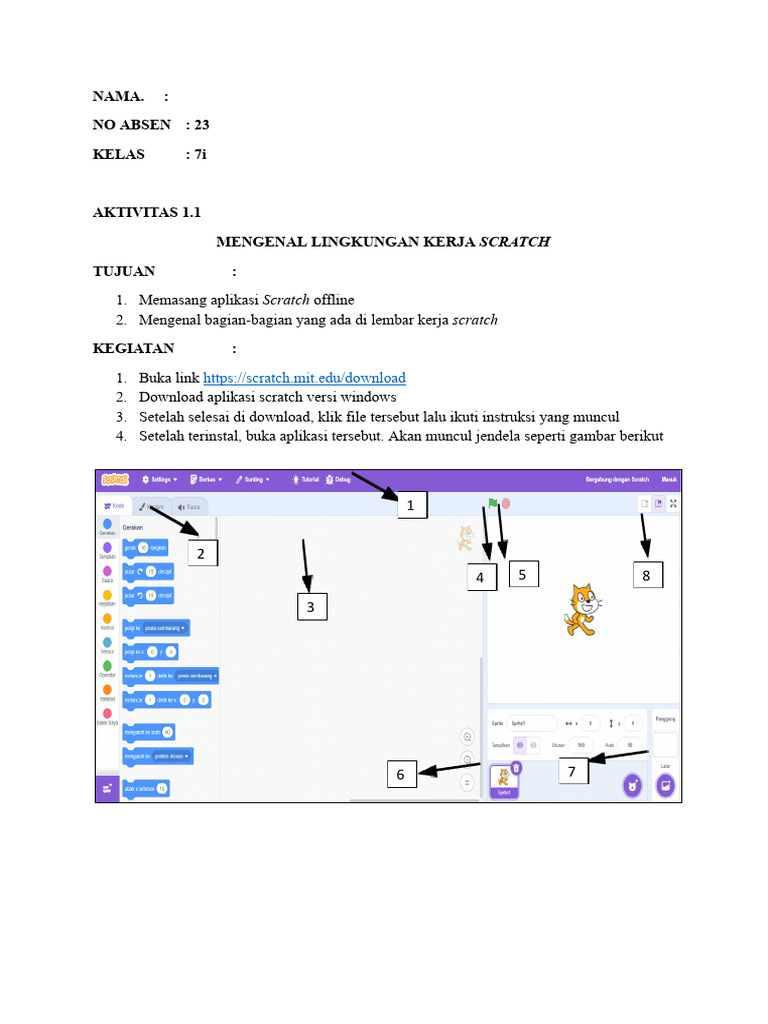 LKPD Ap 1. Pengenalan Scratch | PDF