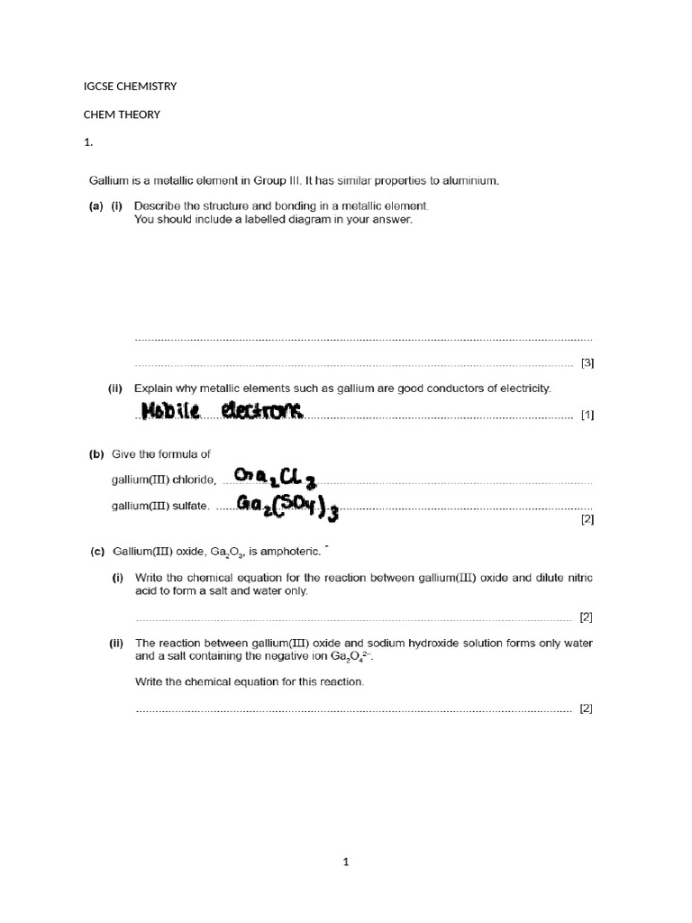 Chem Theory Questions | PDF