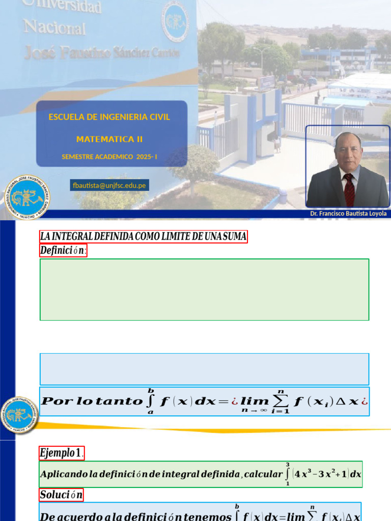 Clase 1 - Matem. II - La Intregral Como Límite de Una Sumatoria | PDF