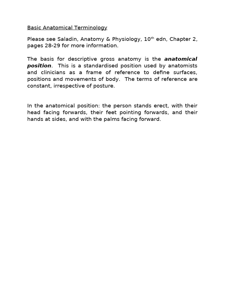Basic Anatomical Terminology-2 | PDF
