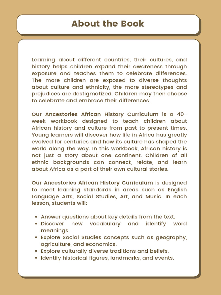 African History Curriculum for Kids | PDF | Egyptian Pyramids | Tutankhamun