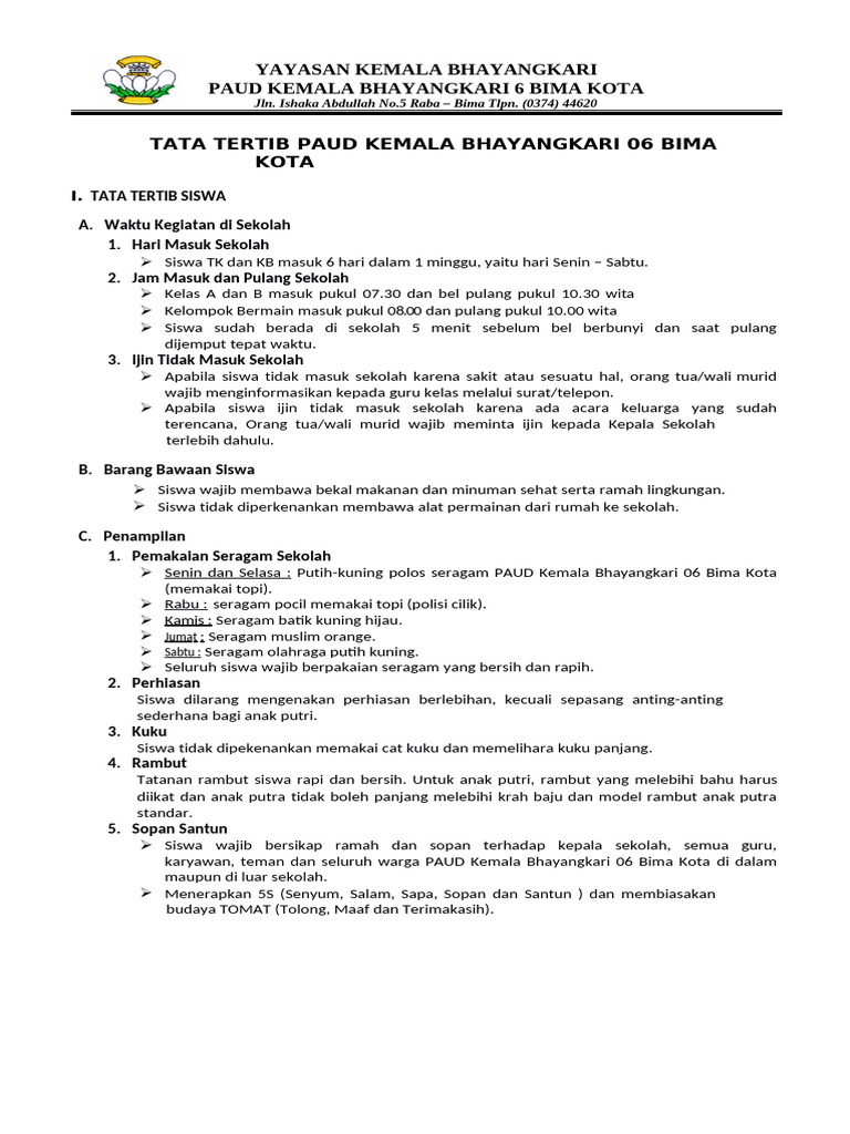 tata tertib SRA | PDF