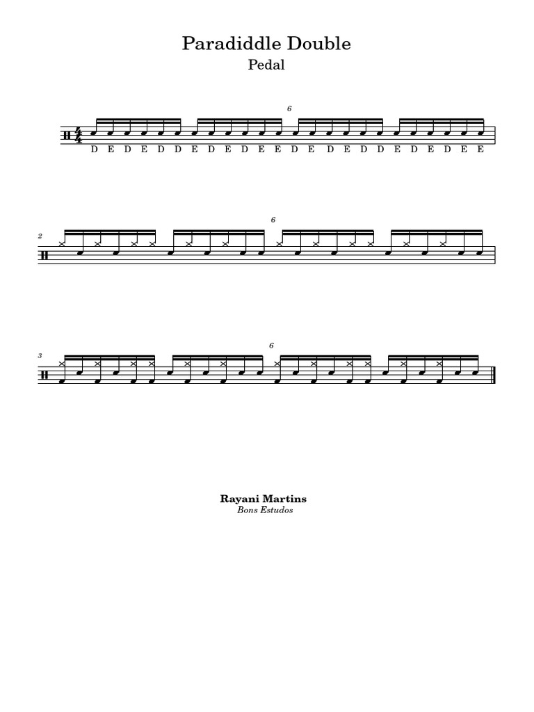 Paradiddle Double | PDF