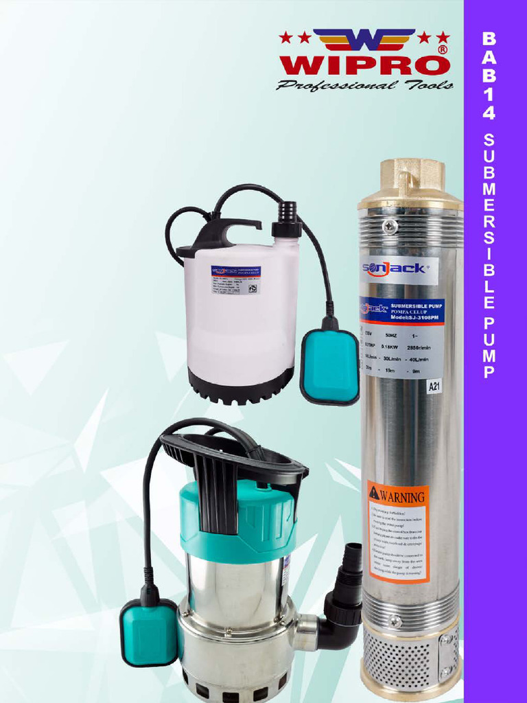 Spesifikasi Pompa Submersible dan Aksesori | PDF | Fluid Mechanics ...