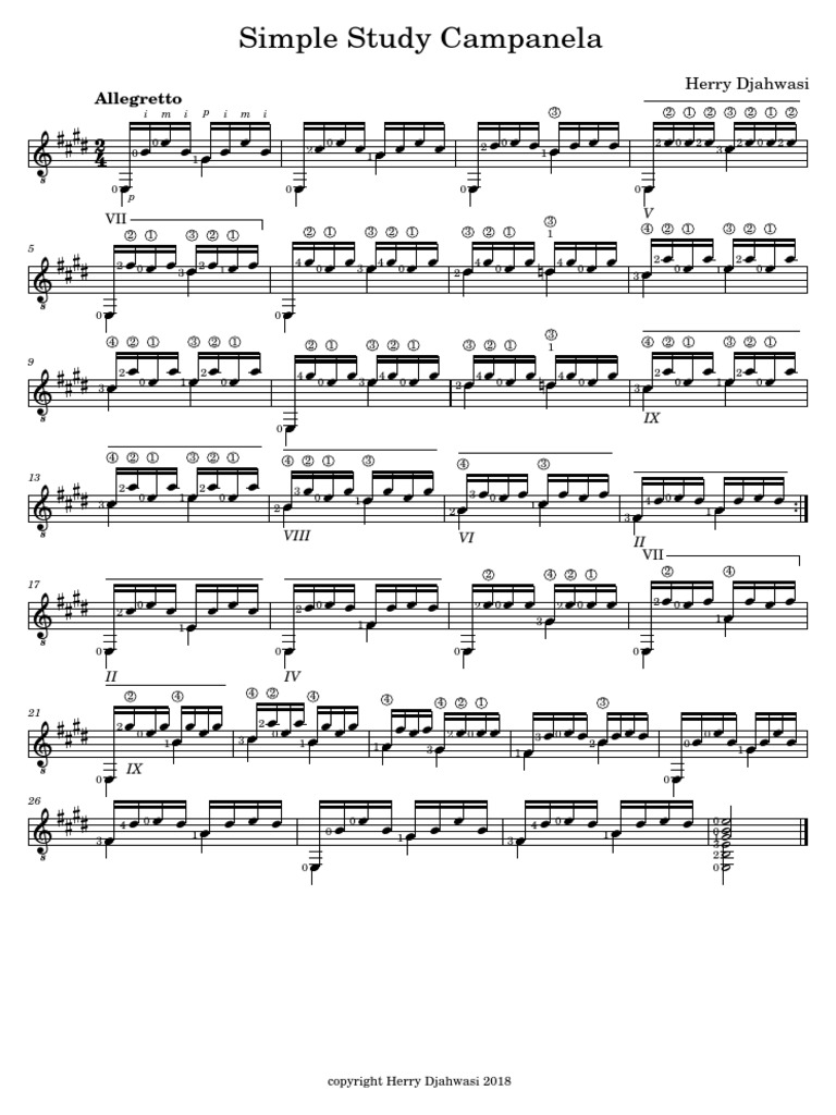 Simple Study Campanela by Herry Djahwasi | PDF