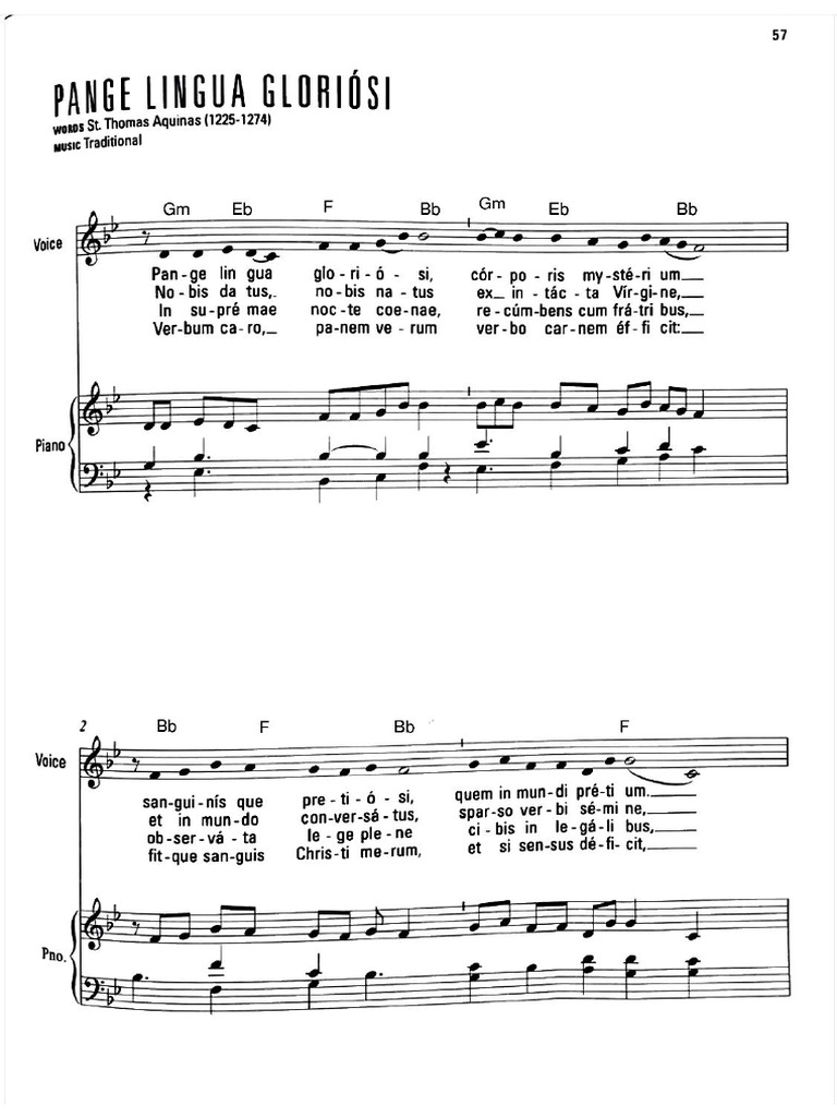 Pange Lingua | PDF