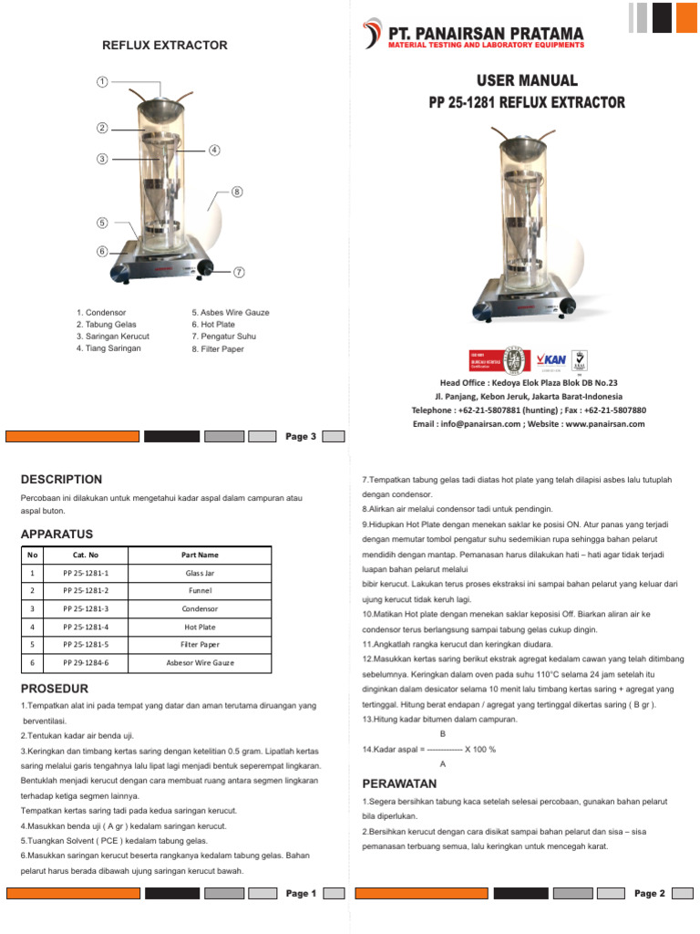 PP 25-1281 Reflux Extractor Test Set Print Ver | PDF