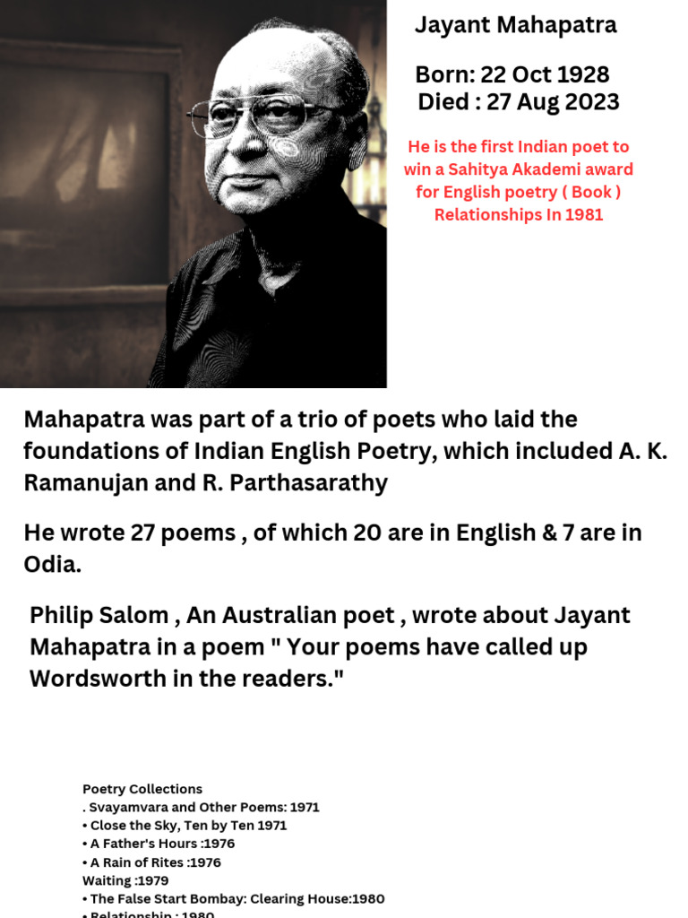 Jayant Mahapatra - 20250429 - 192117 - 0000 | PDF