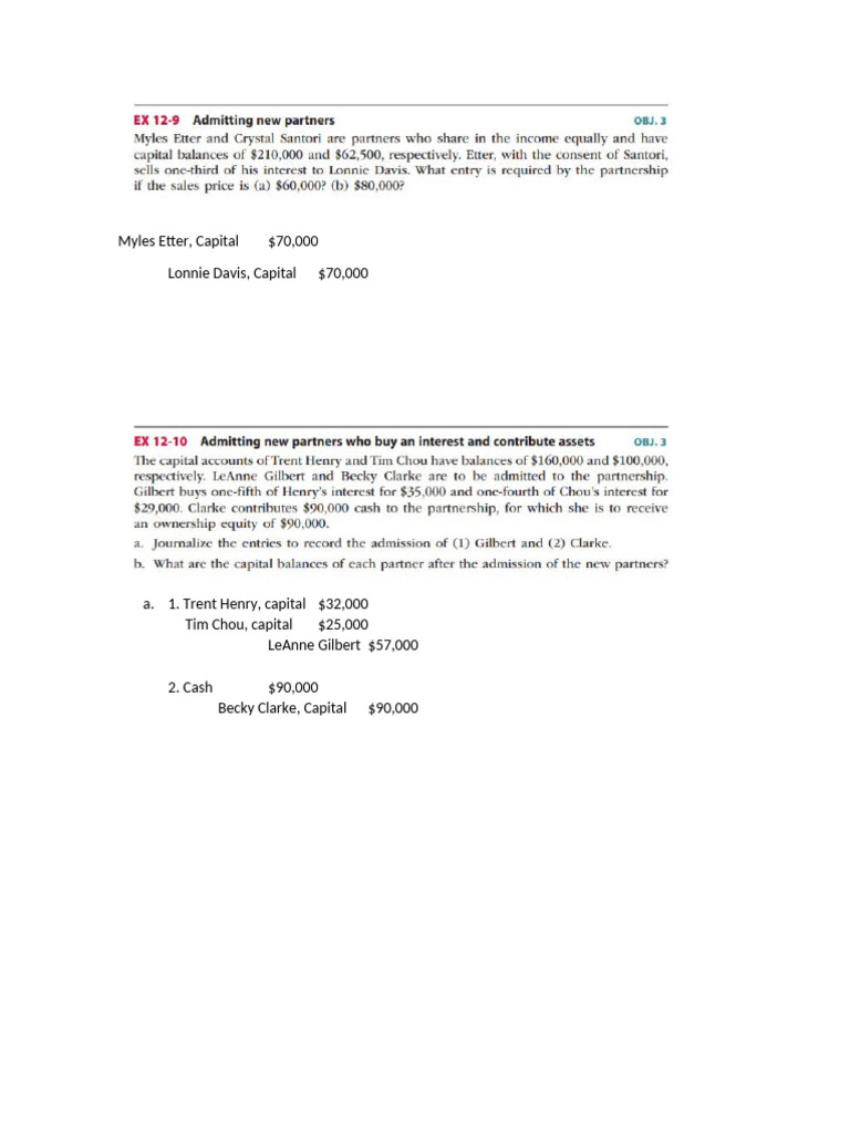 Accounting CHPTR 12 Excercises | PDF