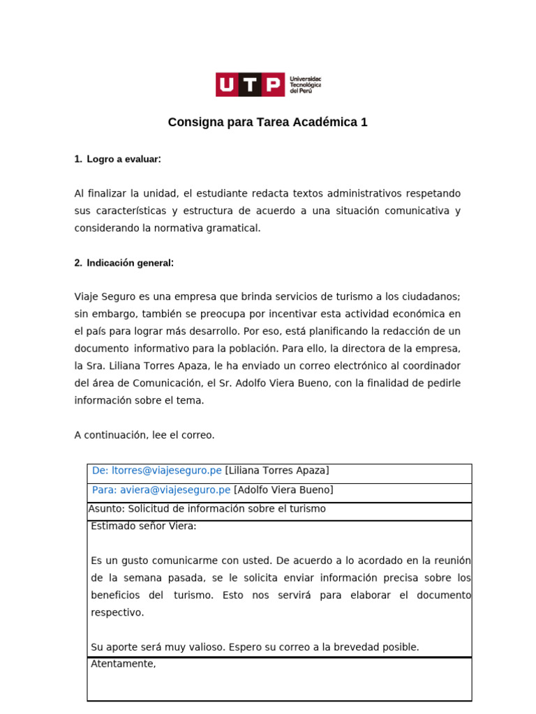 10 - CONSIGNA - TA1 Ciclo | PDF | Turismo | Puntuación