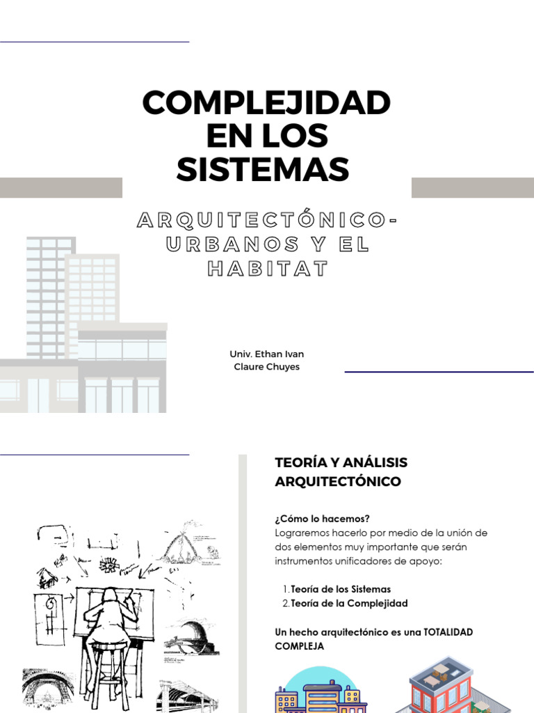 Complejidad en Los Sistemas Arquitectónico - Urbanos y El Habitat - Claure Chuyes Ethan Ivan ...