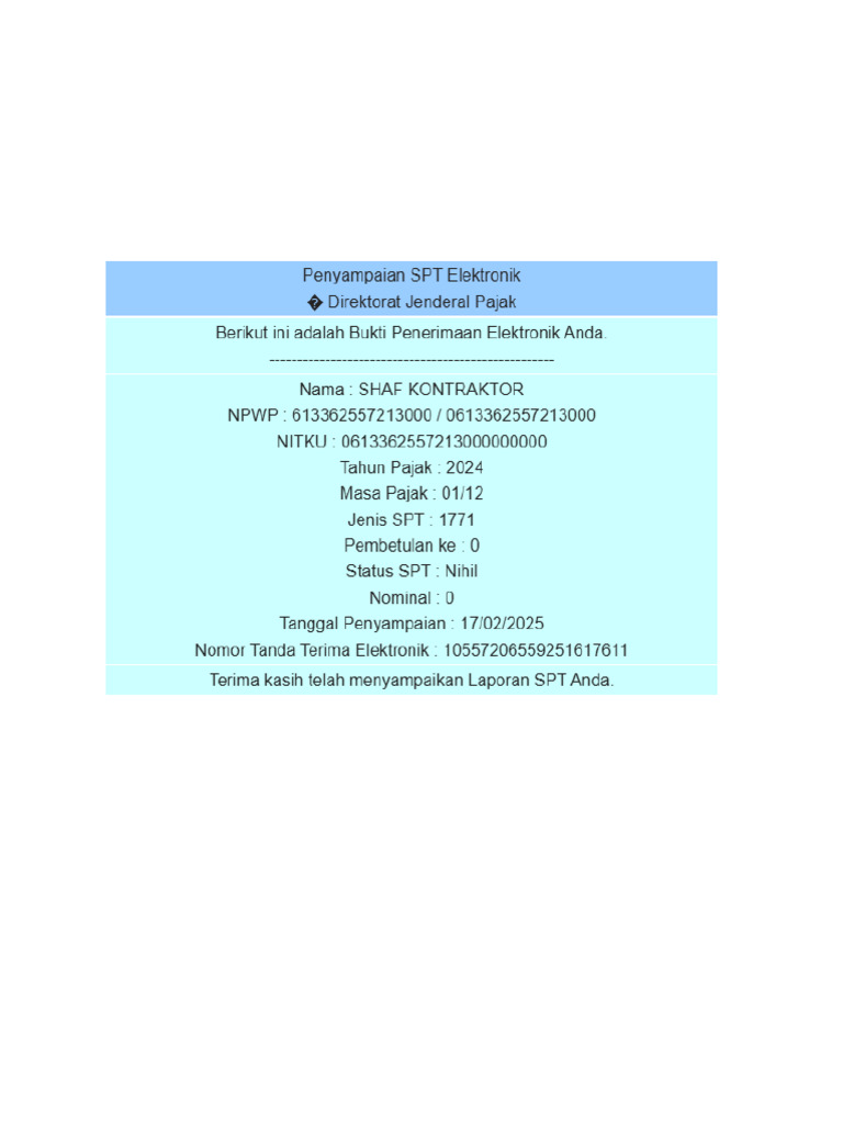 SPT Badan | PDF