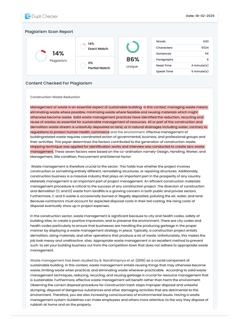 Duplichecker Plagiarism Report 3 | PDF | Waste Management | Waste
