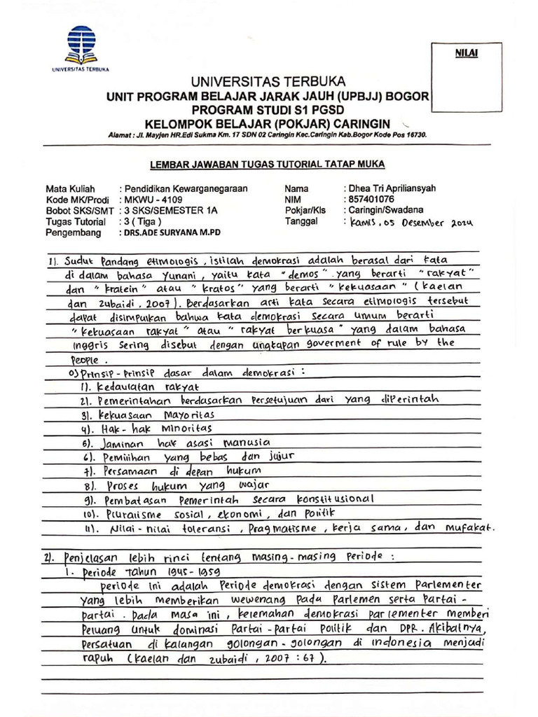 TTM 3 PKN Dhea | PDF