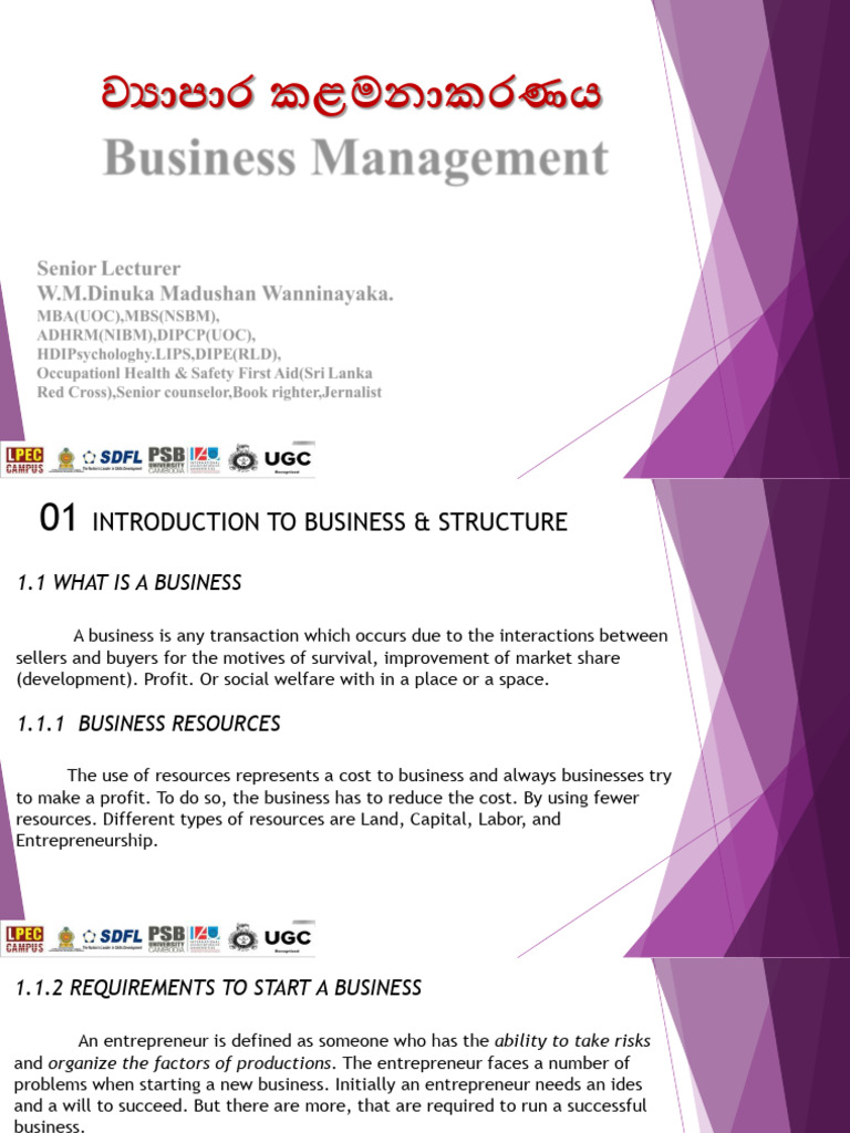 Introduction To Business & Structure (BM) | PDF | Franchising | Partnership