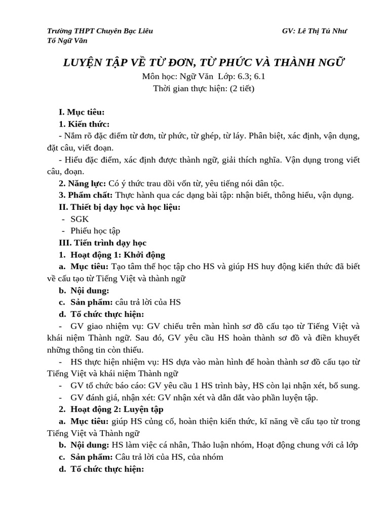 CD 1 - LT Ve Tu Don, Tu Phuc, Thanh Ngu | PDF
