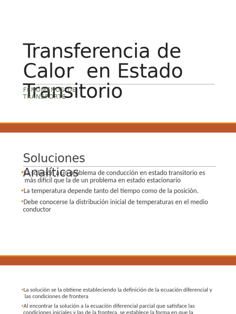 12-Transferencia de Calor en Estado Transitorio | PDF | Conduccion ...