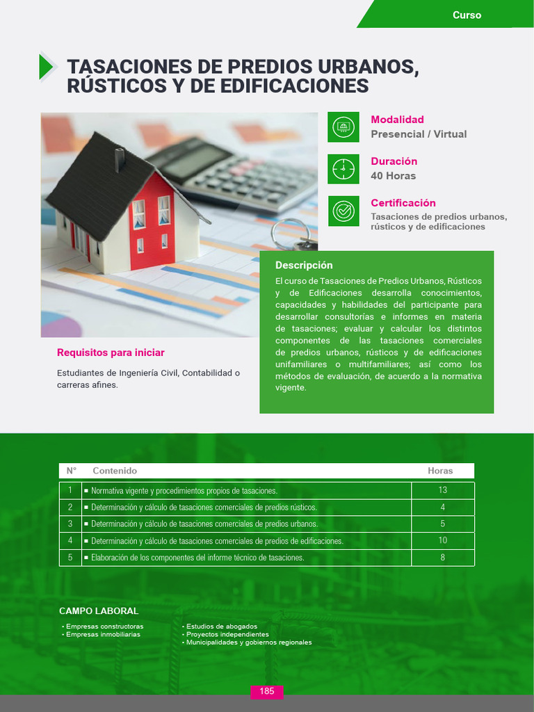 Tasaciones de Predios Urbanos Rusticos y de Edificaciones | PDF ...