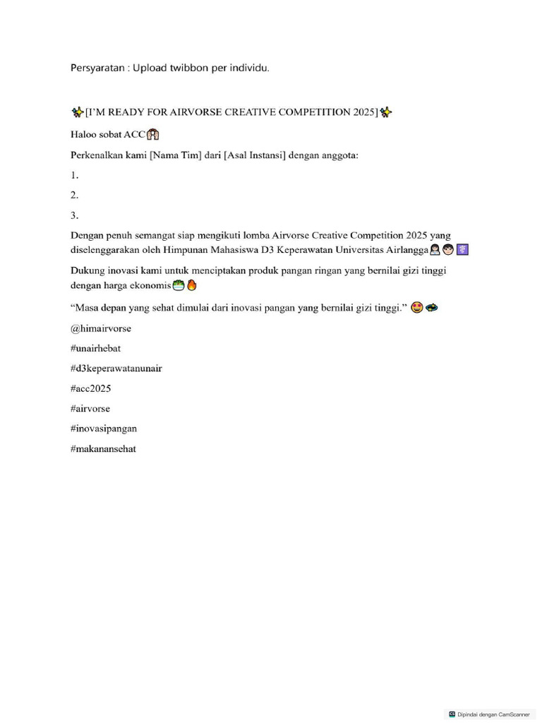 Caption Twibbon 2 | PDF