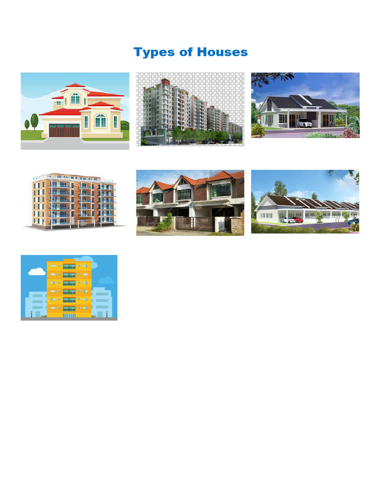 Types of Houses & Parts of A House | PDF